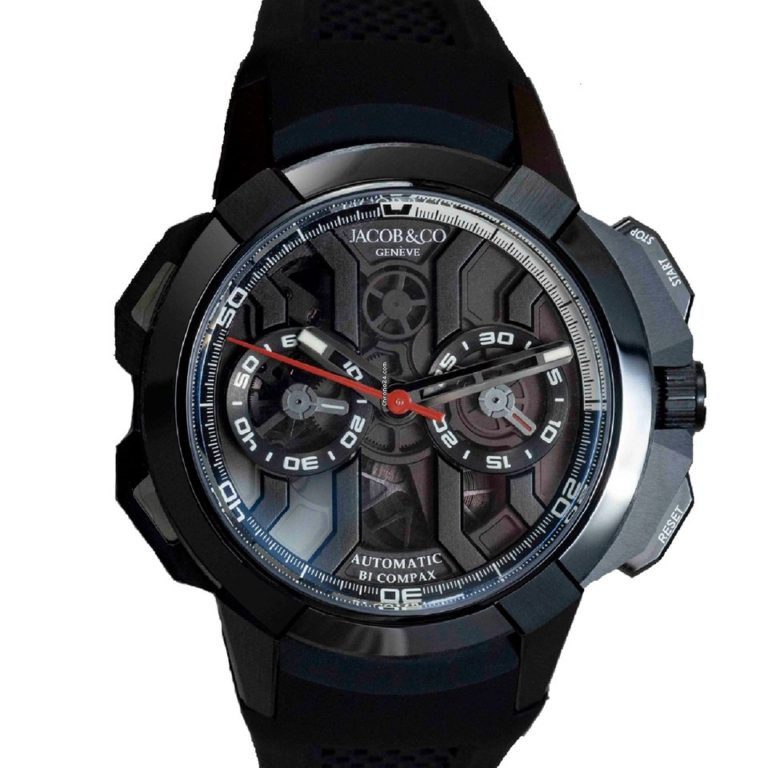 Jacob&Co Epic X Chrono 44mm Black Titanium & Black Ceramic - Luxury Watches